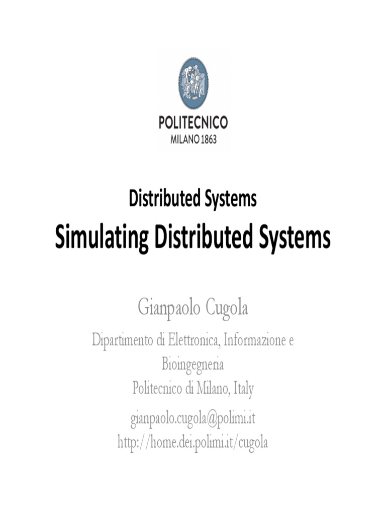 Simulating Distributed Systems | PDF | Simulation | Method (Computer Programming)