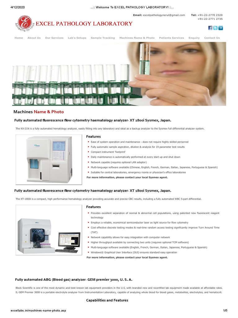 Welcome To EXCEL PATHOLOGY LABORATORY! - .. - PDF | PDF | Flow ...