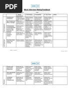 Mock Interview Scoring Rubric Student: - High School: - Interviewer ...