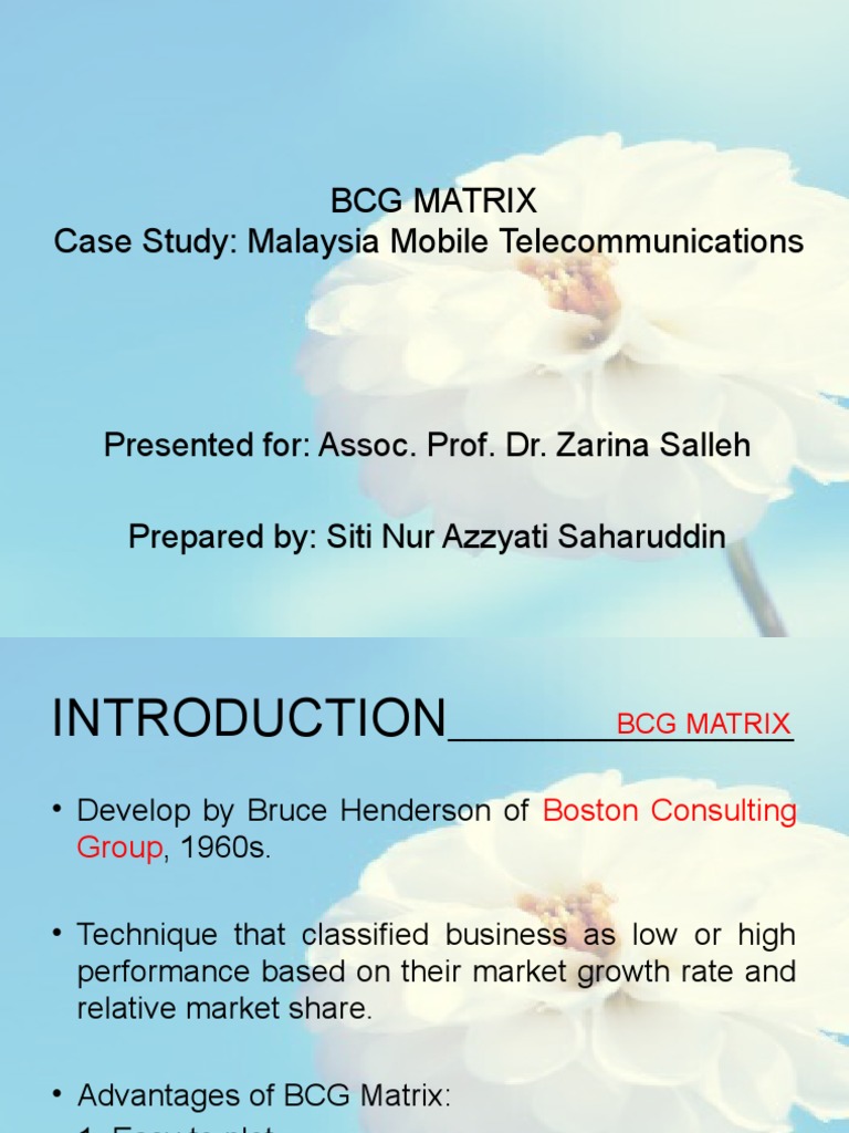 BCG Matrix Case Study: Malaysia Mobile Telecommunications | PDF ...