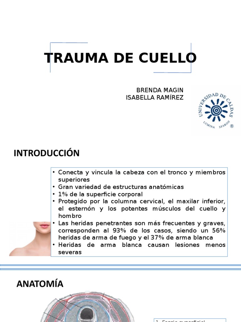 Trauma de Cuello: Tipos y Evaluación | PDF | Lesión | La columna vertebral