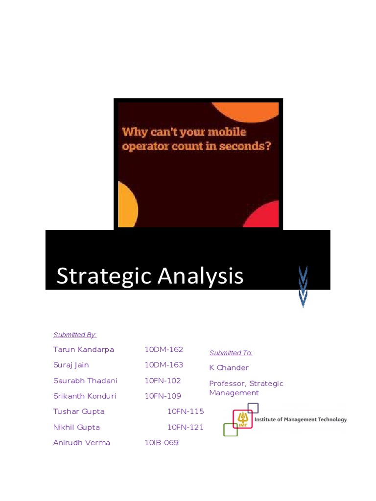 TATA DoCoMo ETOP PESTEL SAP SWOT | PDF | 3 G | Telecommunications