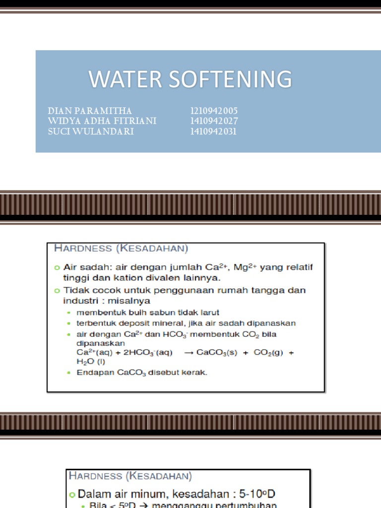 Water Softening | PDF