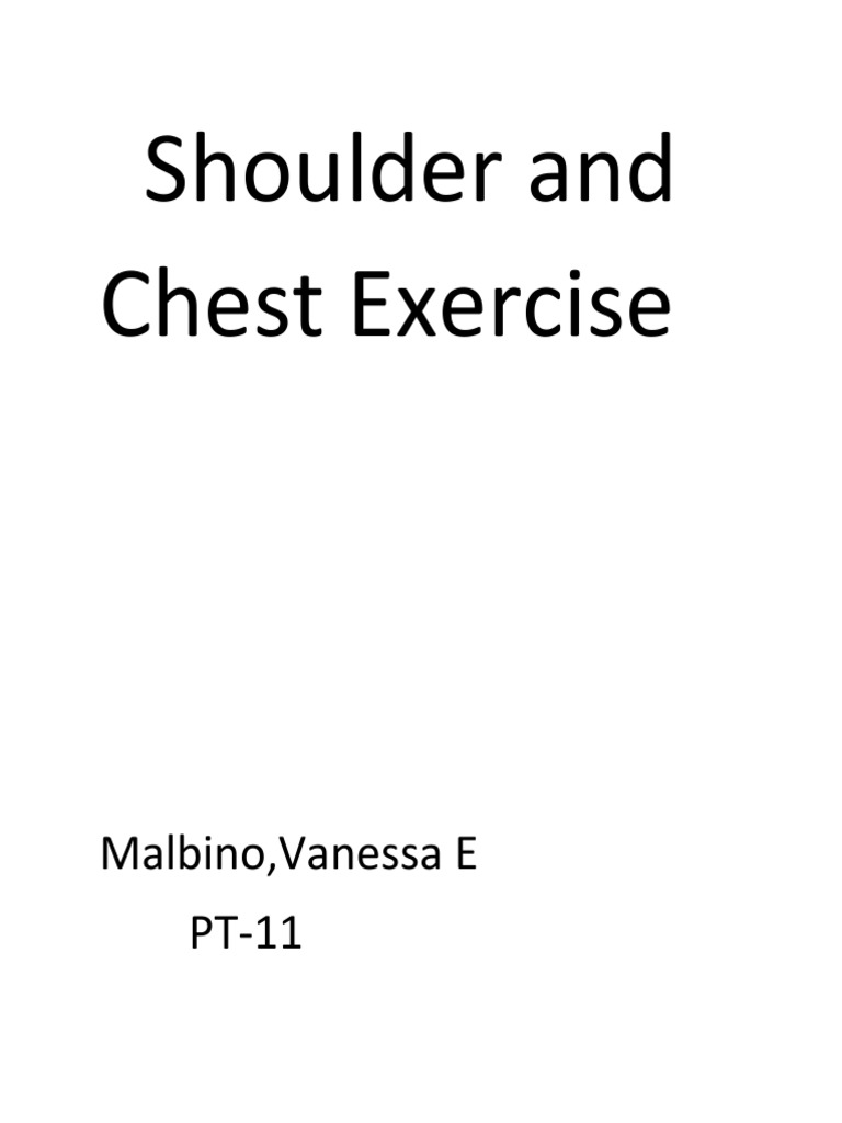 Chest and Shoulder Exercise | PDF | Shoulder | Elbow