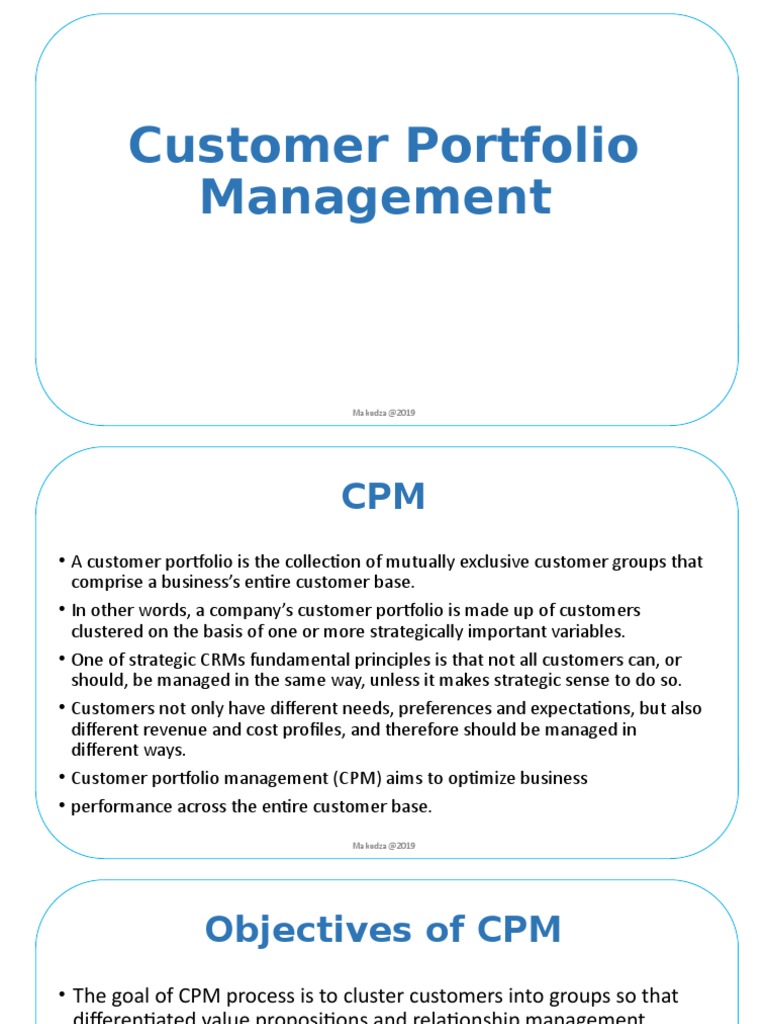 Customer Portfolio Management | PDF | Market Segmentation | Forecasting