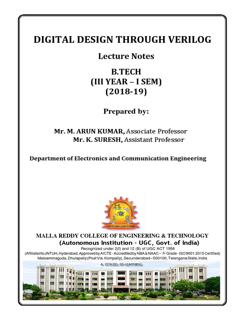 Digital Design Through Verilog-18 PDF | Download Free PDF | Logic Gate ...