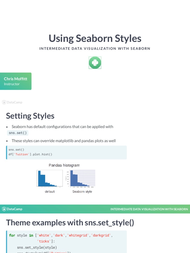 Seaborn Style Customization Guide | PDF | Information Technology ...