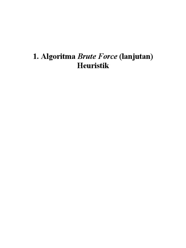 Algoritma Brute-Force | PDF