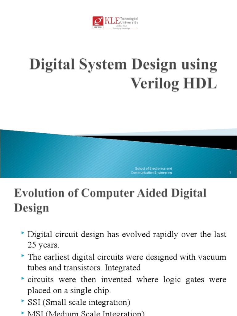 Digital System Design Using Verilog Pdf Hardware Description Language Field Programmable 