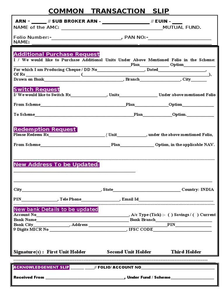 Common Transaction Slip | PDF | Services (Economics) | Payments