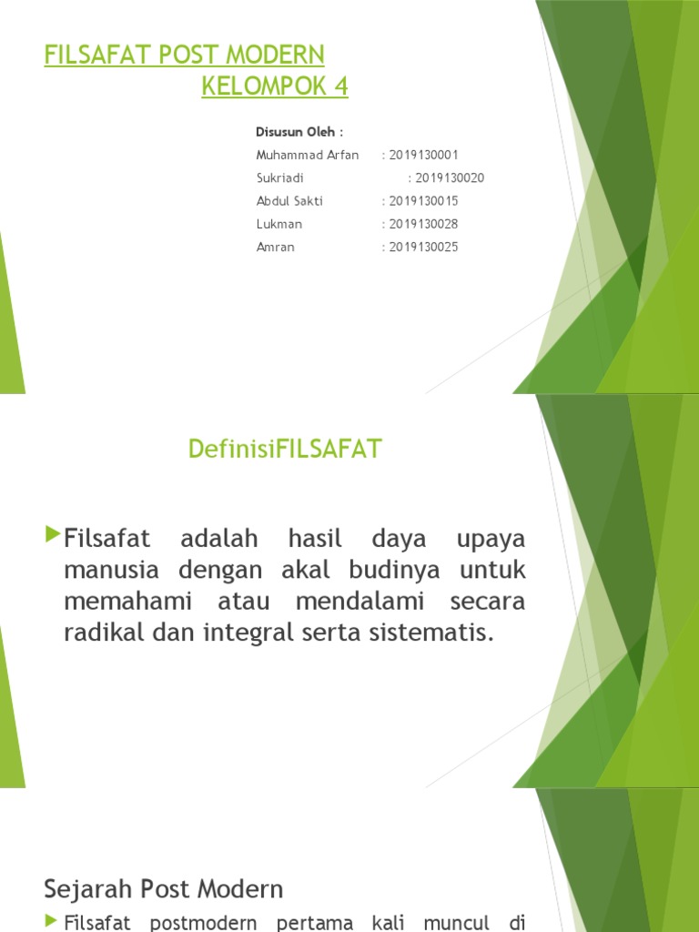 Filsafat Modern Dan Postmodern | PDF
