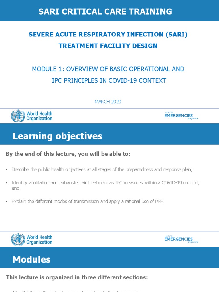 Sari Critical Care Training: Severe Acute Respiratory Infection (Sari ...