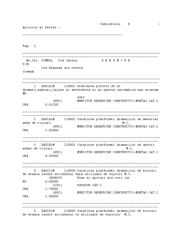 D Indicator Norme de Deviz | PDF