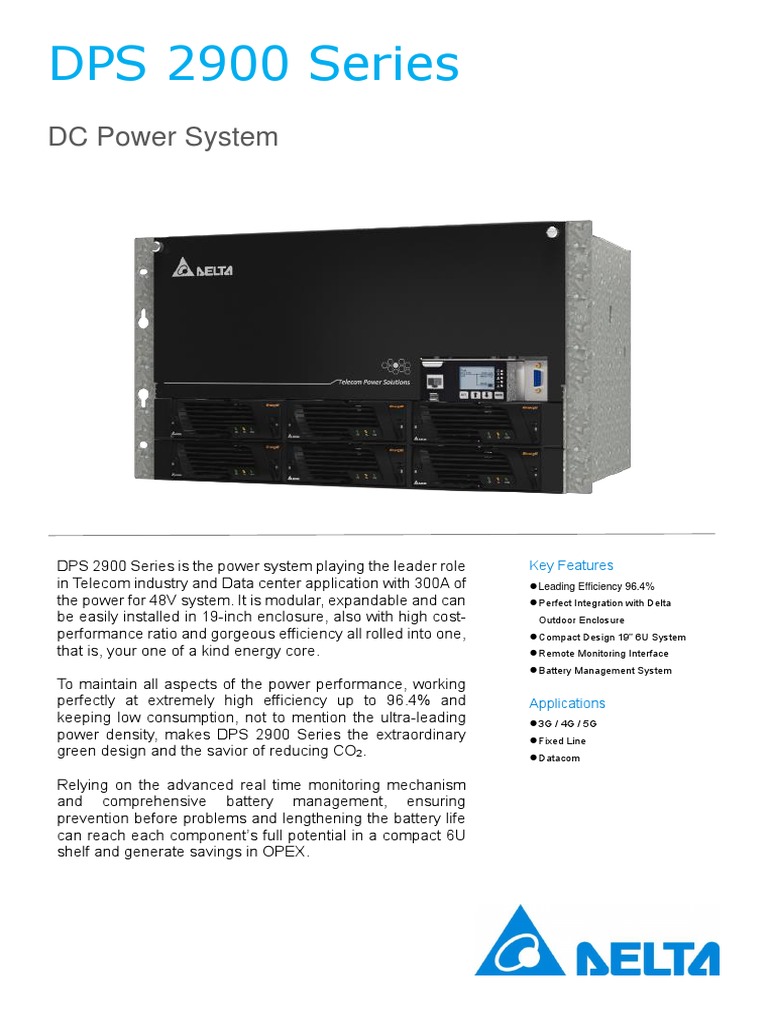 DPS 2900 - ESAA300 Fact Sheet PDF | PDF | Rectifier | Electronic ...
