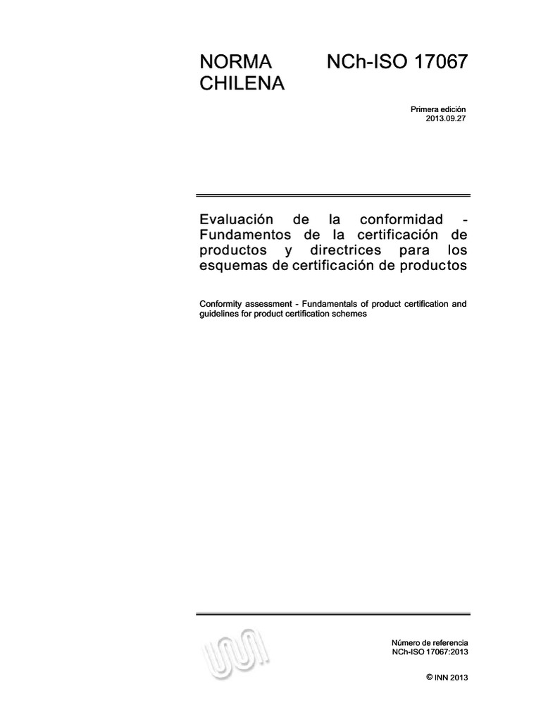 CH Iso 17067 2013 PDF | PDF | Evaluación | Mercado (economía)
