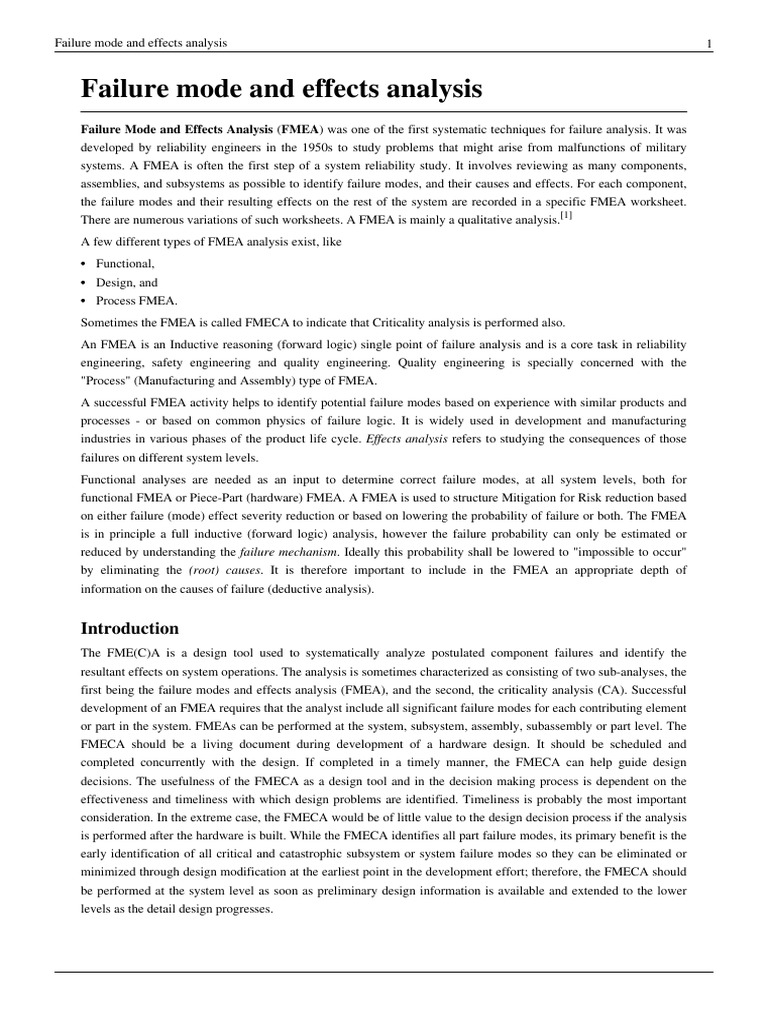 FMEA: Military Hazard Analysis Guide | PDF | Reliability Engineering ...