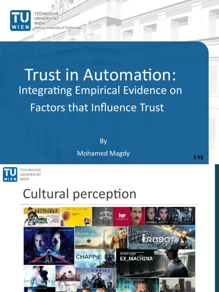 Trust In Automation Integrating Empirical Evidence On Factors That Influence Trust Pdf