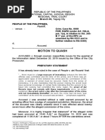 Motion To Quash Sample | PDF | Element (Criminal Law) | Jurisdiction
