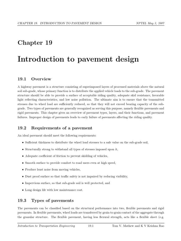 Introduction To Pavement Design | PDF | Road Surface | Deformation ...