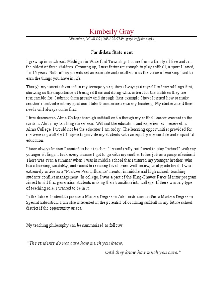 Candidate Statement | PDF