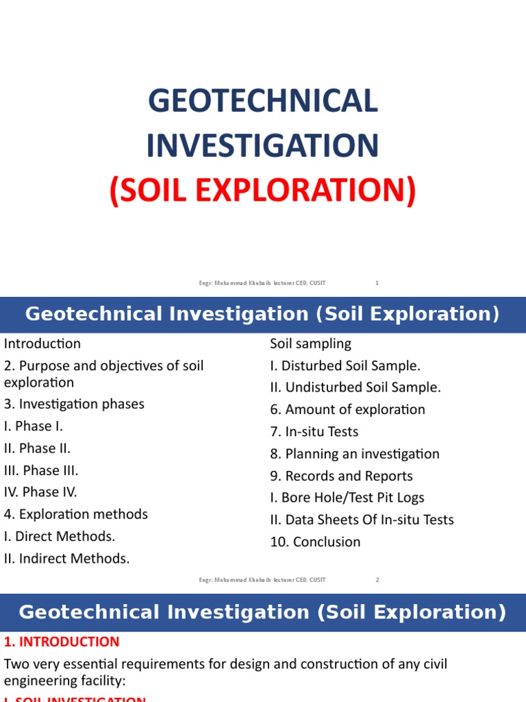 Geotechnical Investigation | Download Free PDF | Geotechnical ...