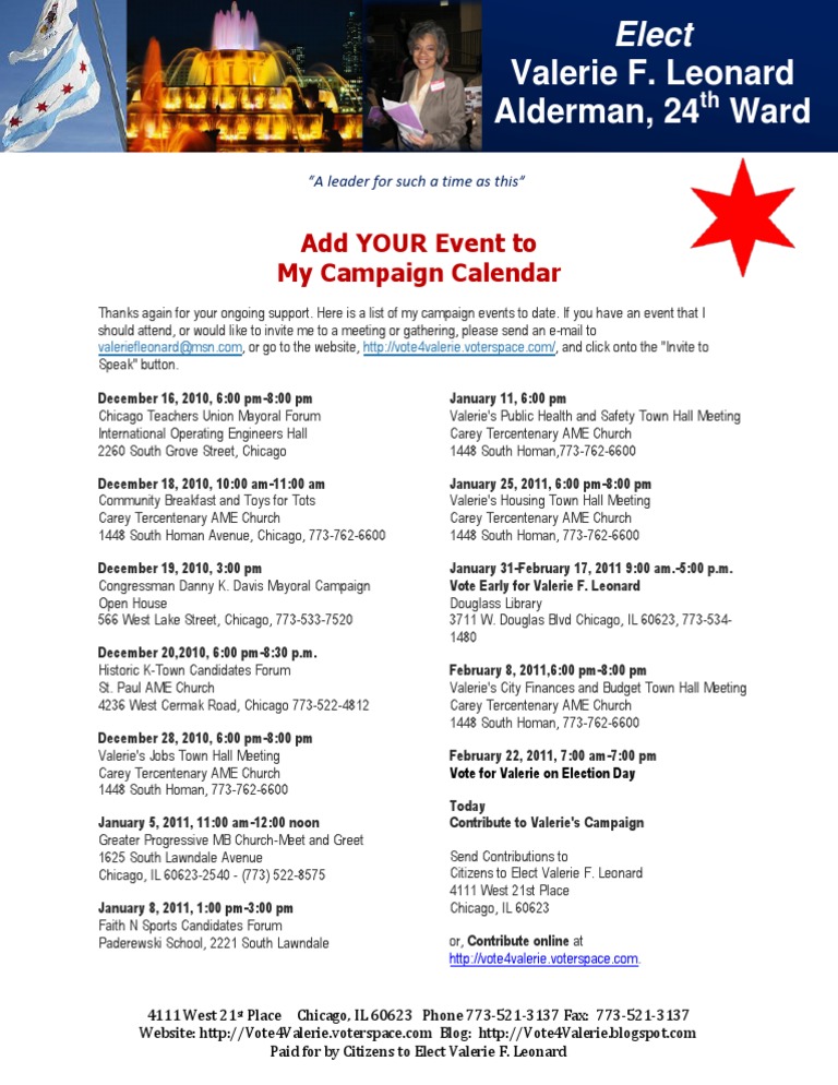 Campaign Calendar | PDF | Government