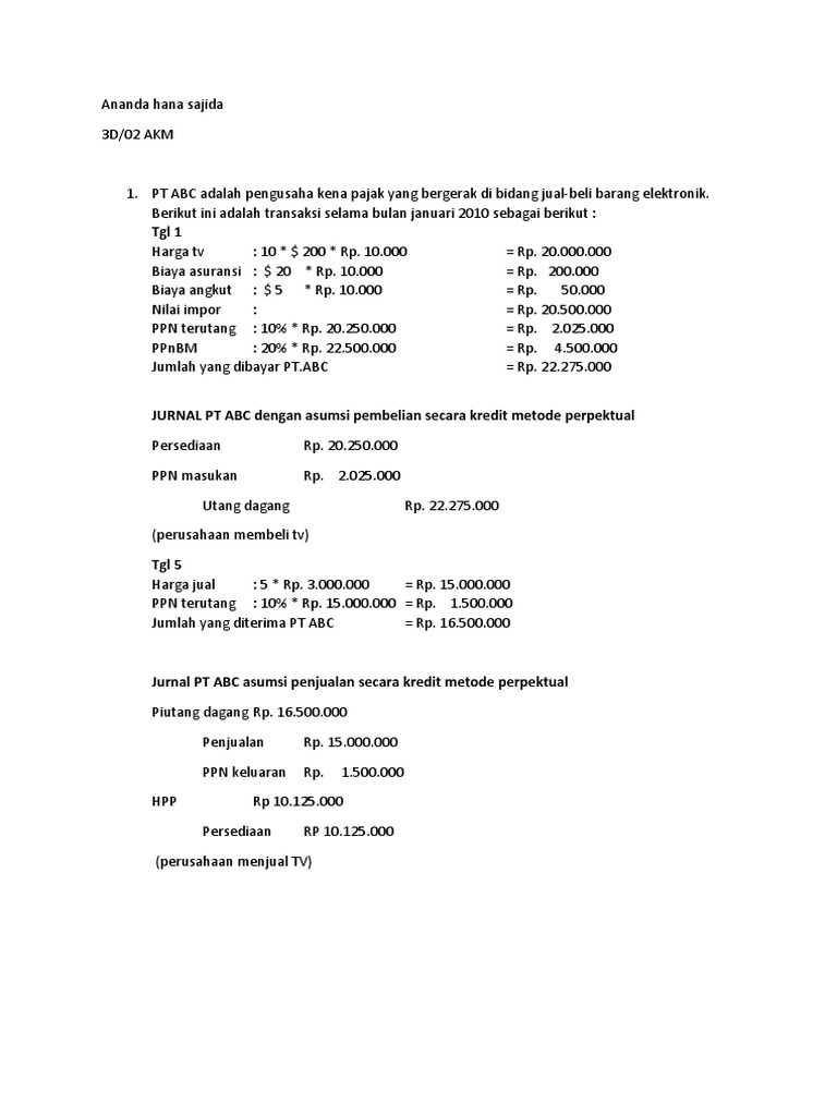 02 - Ananda Hana Sajida - PAJAK | PDF | Hukum
