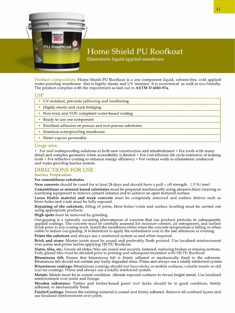 PU Roof Coat | PDF
