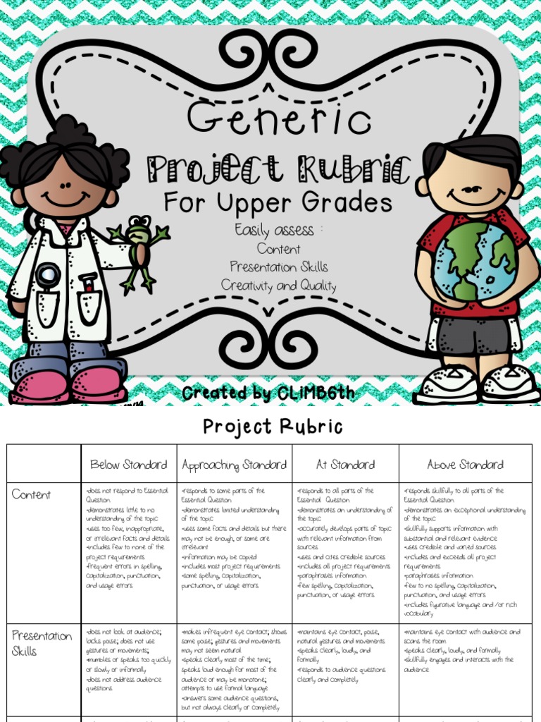 Generic Project Rubricfor Upper Grades | PDF | Epistemology | Semiotics