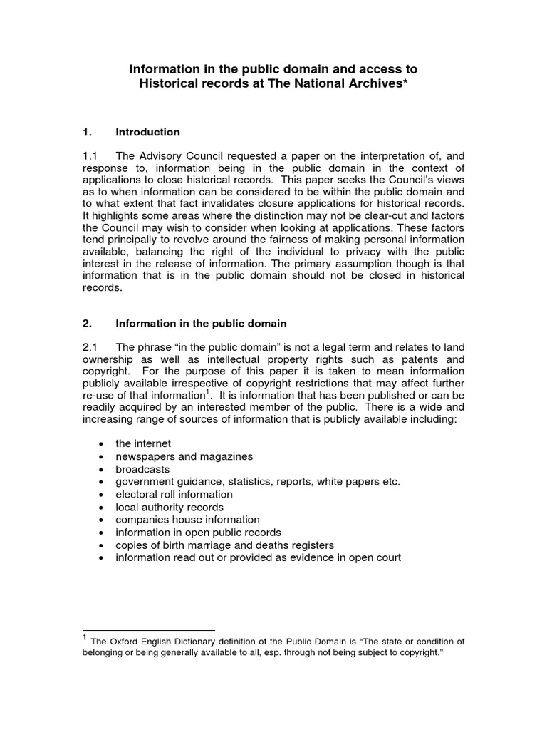 Public Domain Paper Publishable Version | PDF | Public Domain | Freedom ...