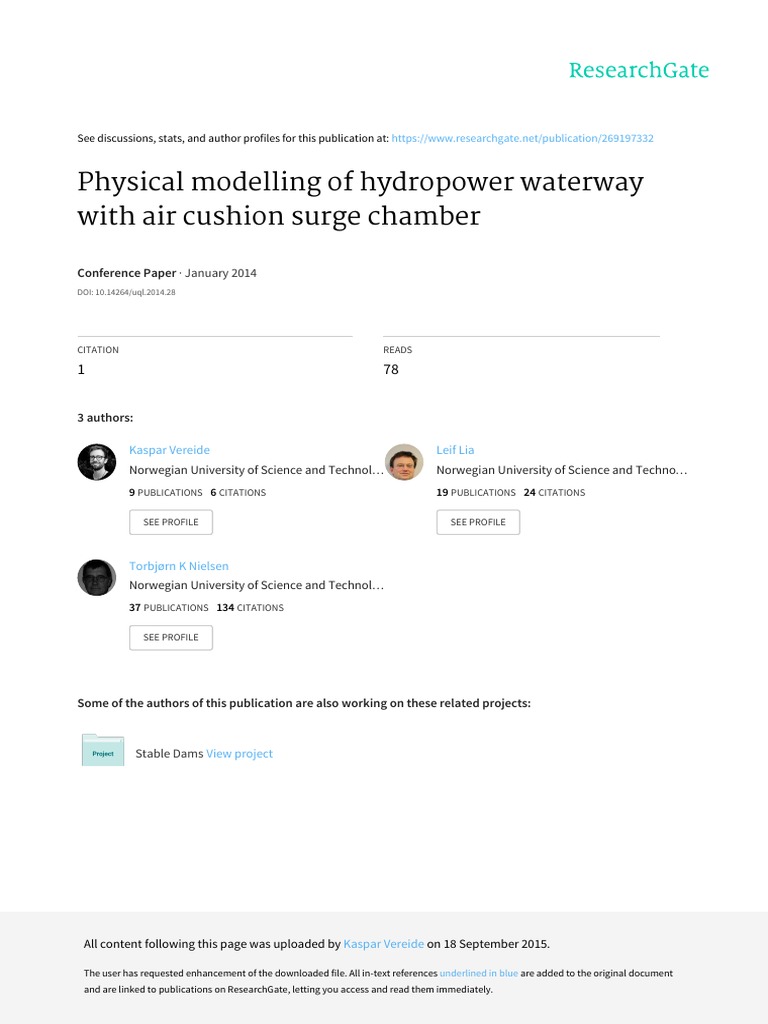 Hydropower Waterway Modeling with Air Cushion | PDF | Reynolds Number ...