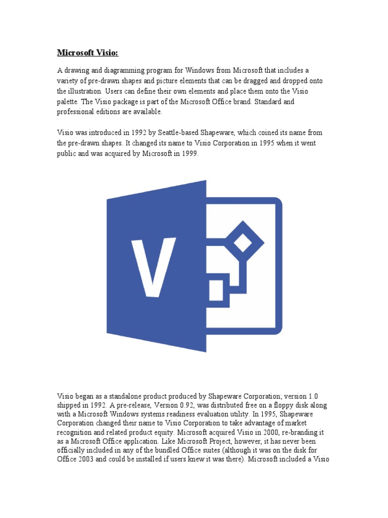 Microsoft Visio | PDF | Software | Microsoft