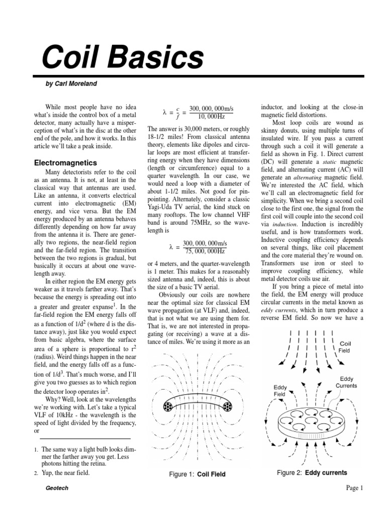 Coil Basics: Electromagnetics | PDF | Antenna (Radio) | Inductor