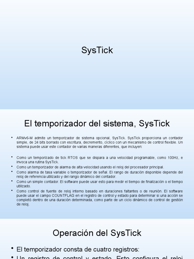 Sys Tick | PDF | Reloj | Poco