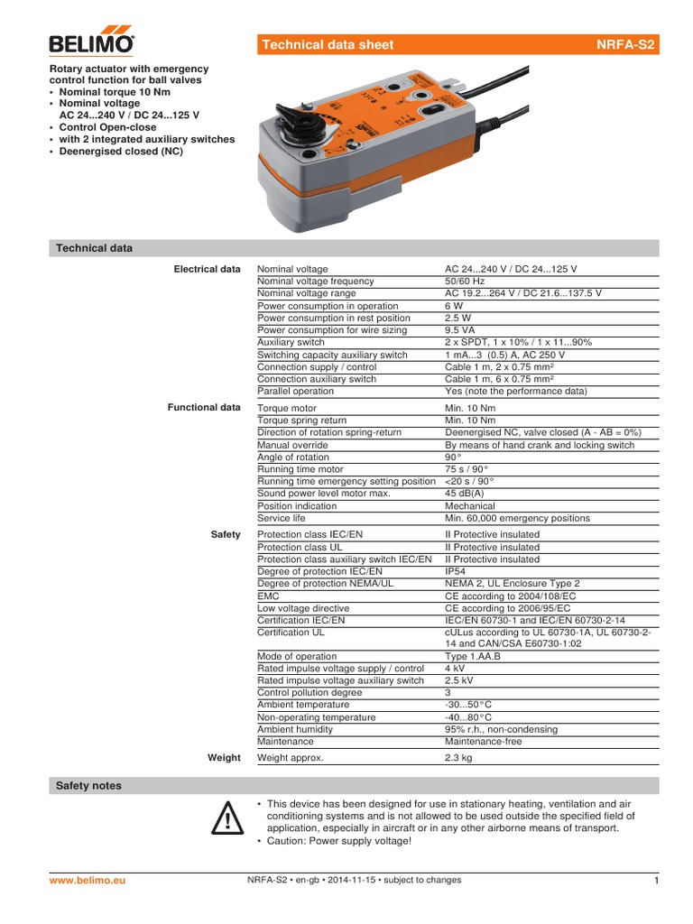 Technical Data Sheet Nrfa-S2 | PDF | Switch | Alternating Current