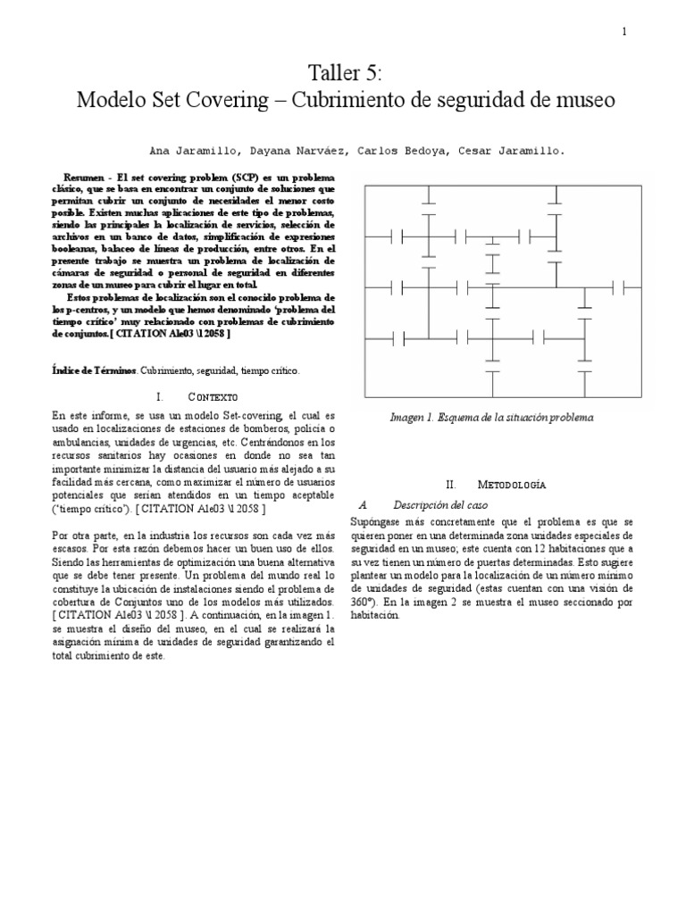 Modelo Set Covering | PDF | Función (Matemáticas) | Optimización Matemática