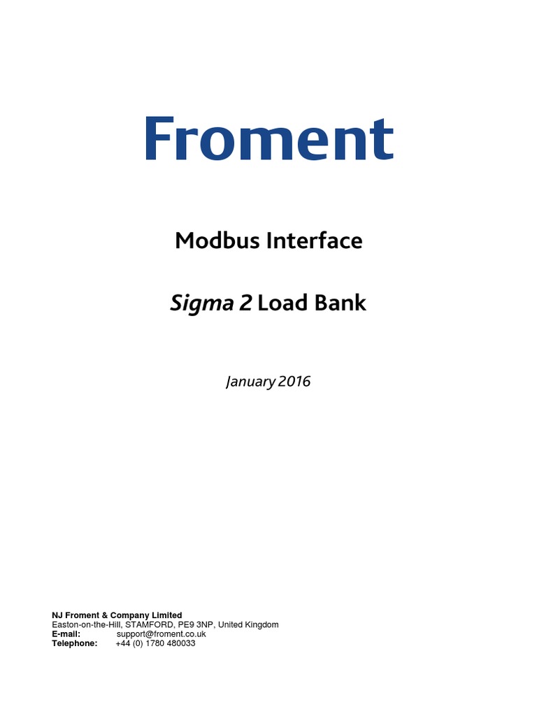 Sigma2 Modbus - Jan 2016 | PDF | Integer (Computer Science) | Computer Engineering