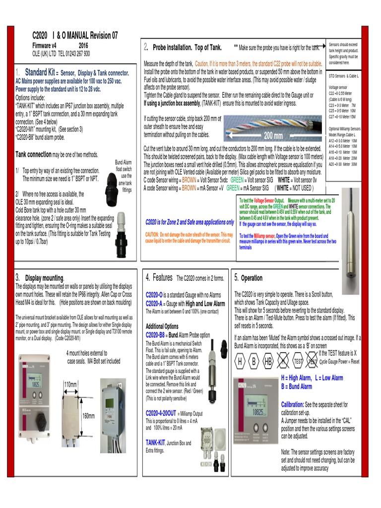 C2020 Installation and Operation Manual | PDF | Power Supply ...