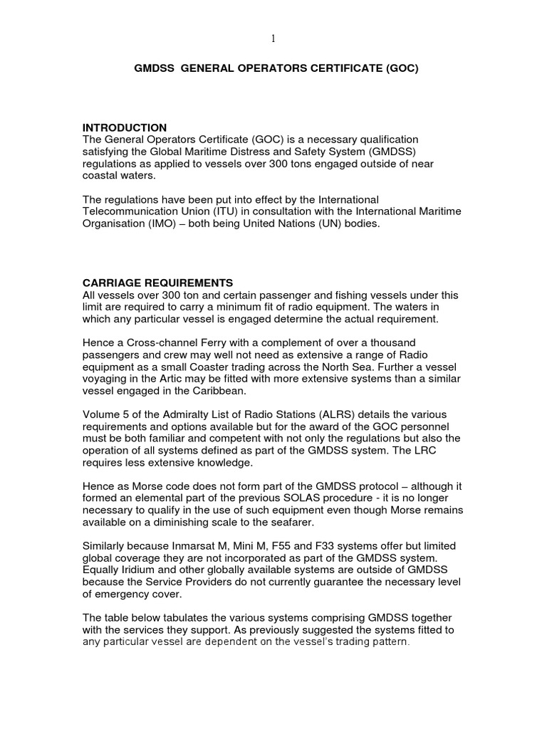 GMDSS General Operators Certificate Guide | PDF | Broadcasting ...