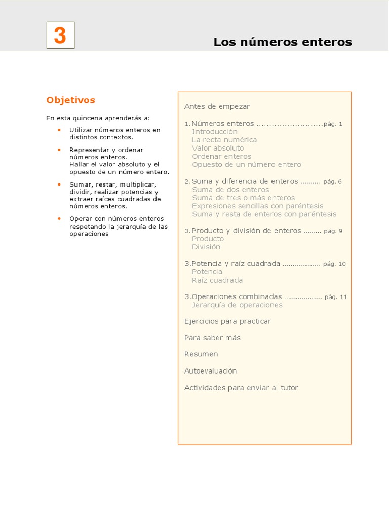 Guia Numeros Enteros SanPablo, Florencia PDF | PDF | Entero | Números