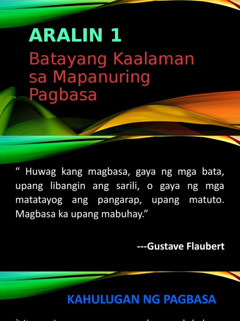 Aralin 1 - Grade 11 | PDF