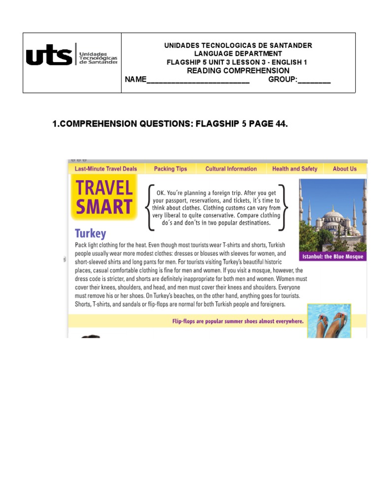 Reading Comprehension NAME - GROUP | PDF