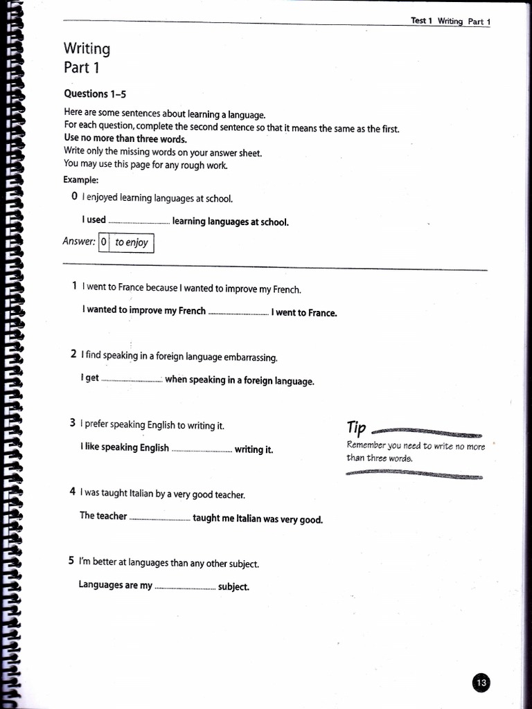 Writing Part 1 PDF | PDF