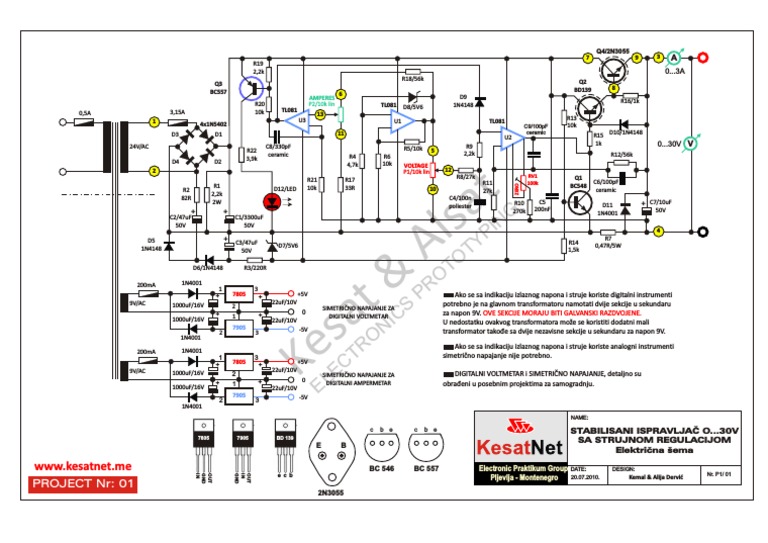Lab Power Supply 0-30 Schematic PDF | PDF