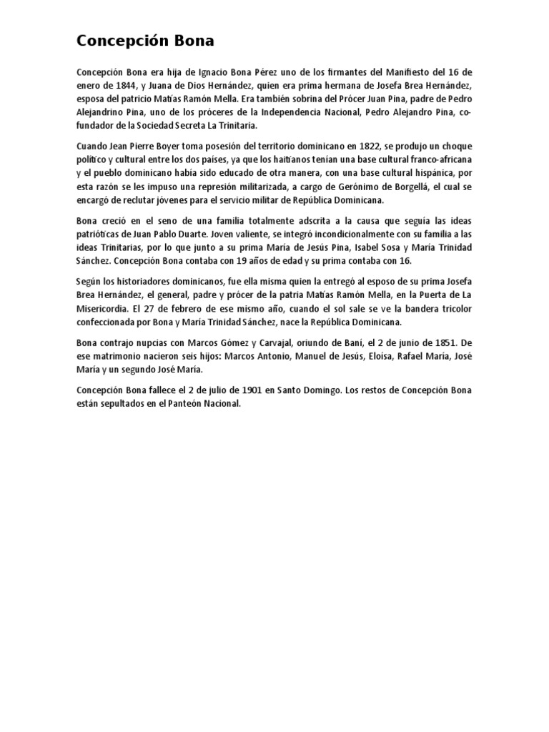 Biografia Concepcion Bona | PDF