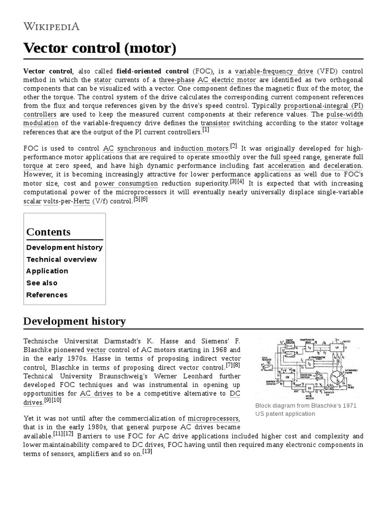 Vector Control (Motor) | Download Free PDF | Force | Physics