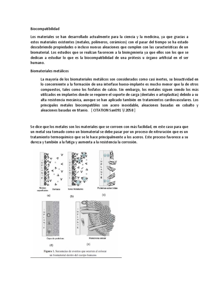 Biocompatibilidad | PDF | Biomaterial | Rieles