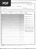 Conners Rating Scale | PDF | Cognition | Psychological Concepts