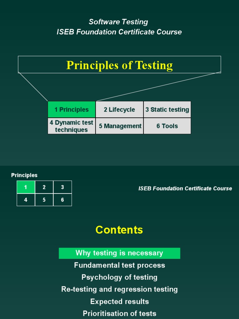 Principles of Testing Istqb 6 | PDF | Software Testing | Top Down And ...