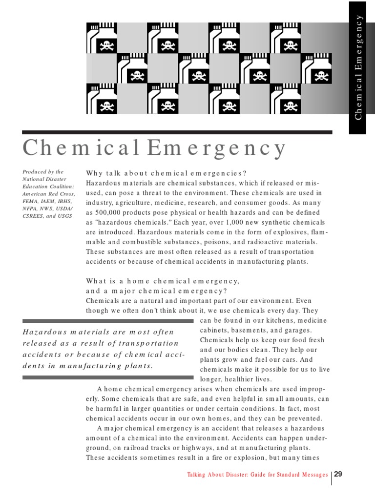 Chemical Emergency: Why Talk About Chemical Emergencies? | PDF ...